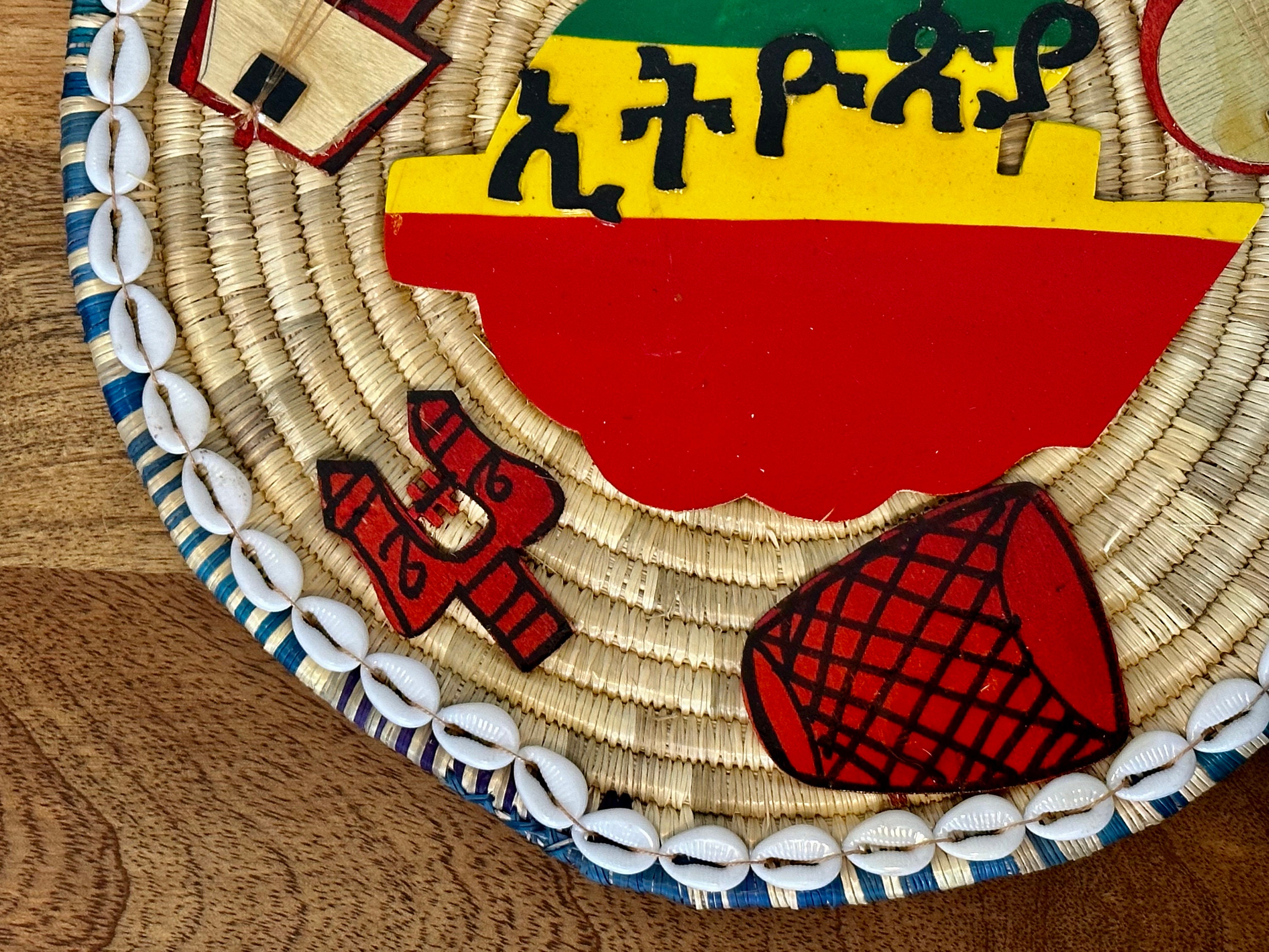 Ethiopia Sefed (ሰፌድ) With Cowry Shells - Traditional Handwoven Round ...