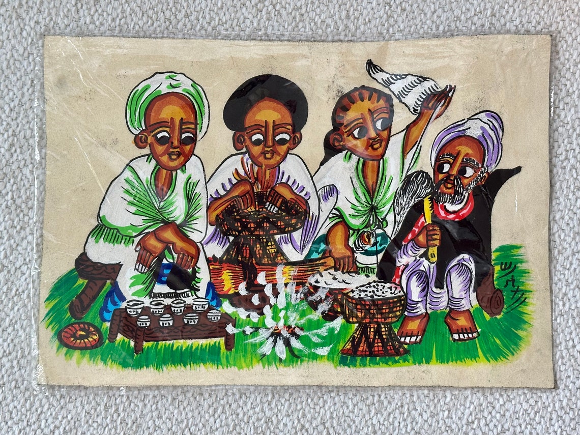 VARIOUS DESIGNS - Traditional Leather Painting Ethiopian African ...