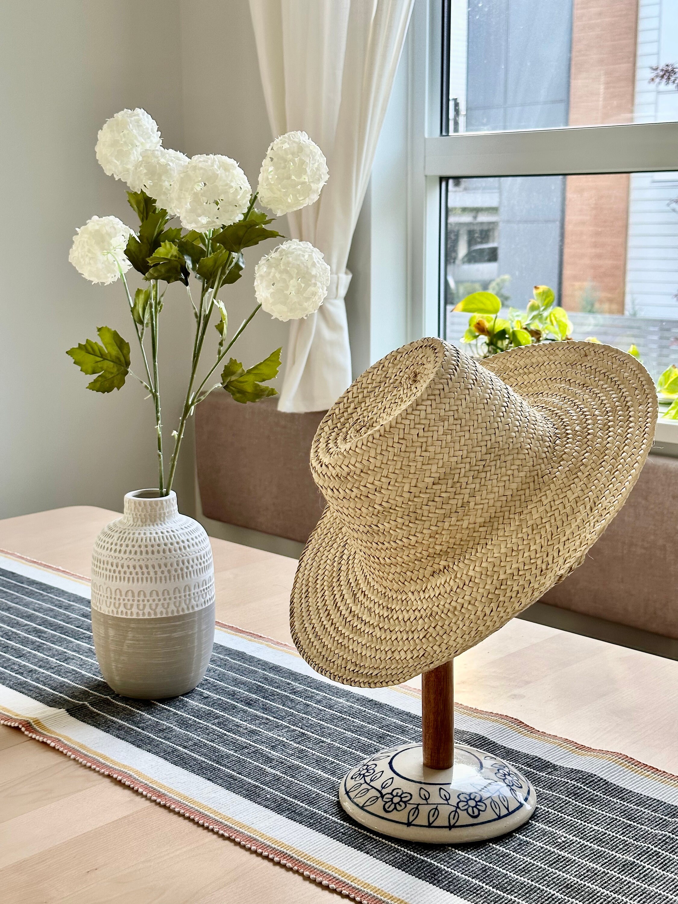 Handwoven Straw Hat, Natural Straw Hat, Ethiopian Weaving, Simple ...
