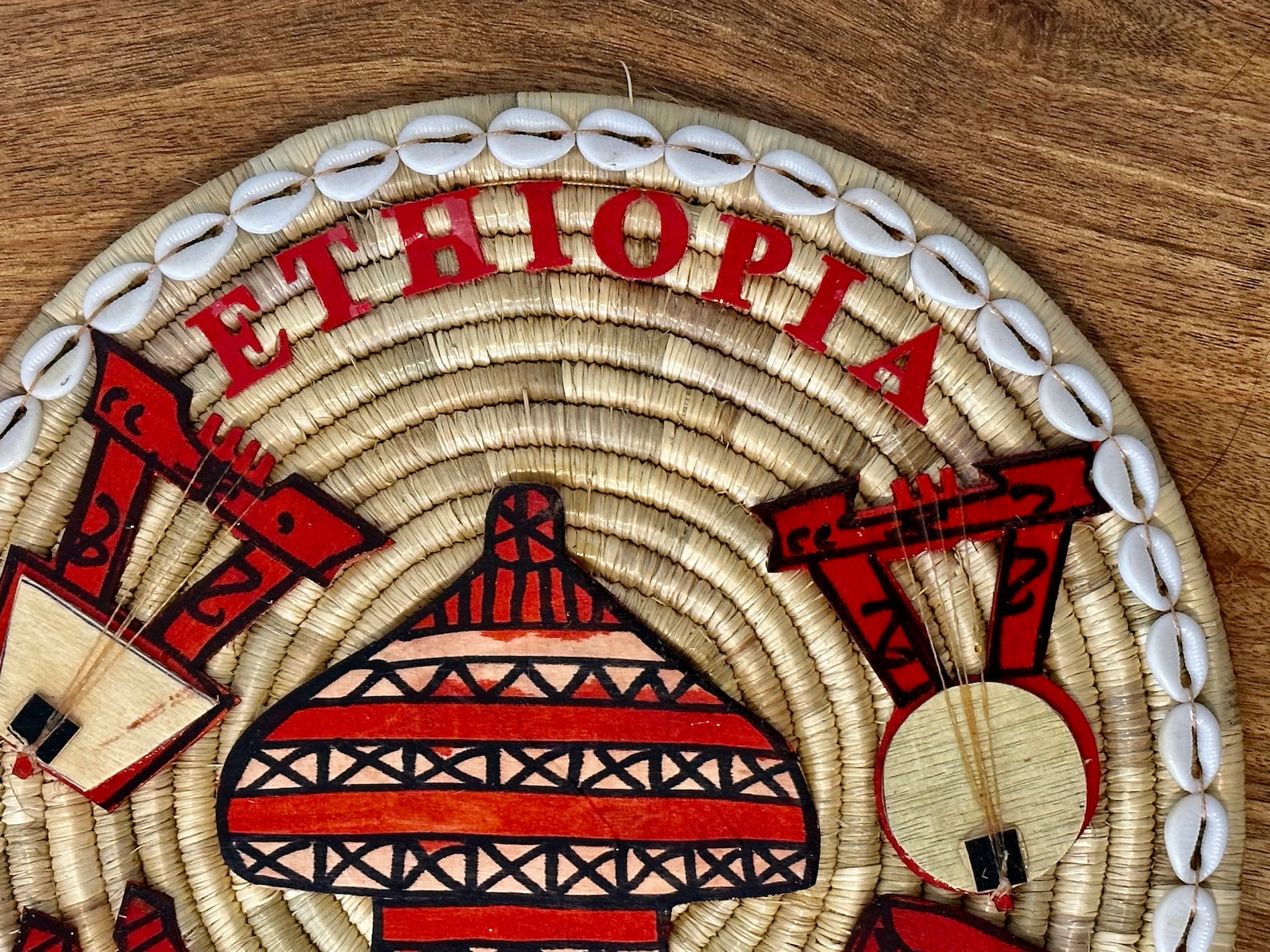 Ethiopia Sefed (ሰፌድ) With Cowry Shells - Traditional Handwoven Round ...
