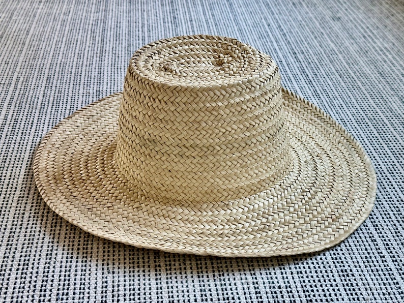 Handwoven Straw Hat, Natural Straw Hat, Ethiopian Weaving, Simple ...