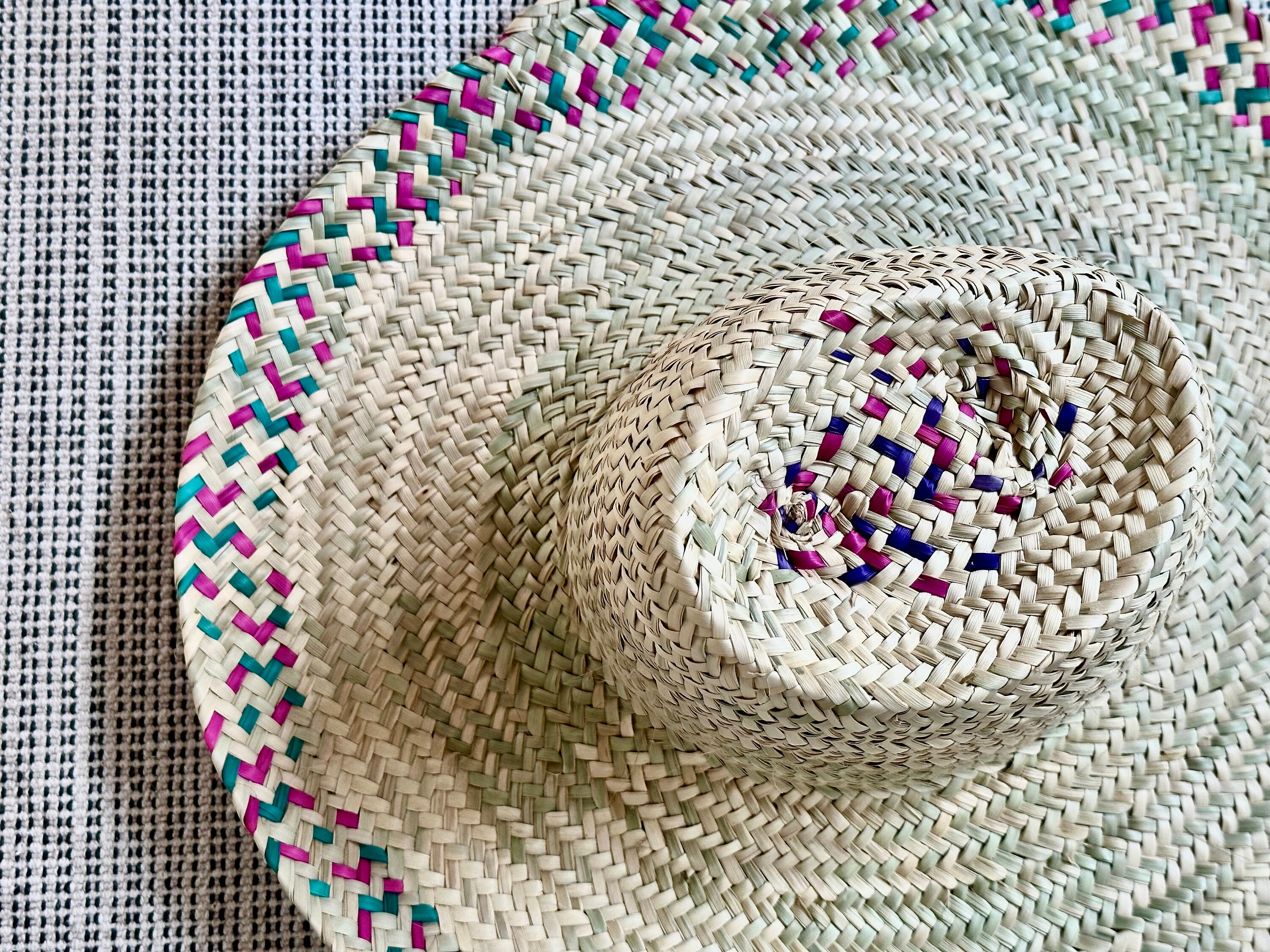 Handwoven Straw Hat, Natural Straw Hat, Ethiopian Weaving, Simple ...