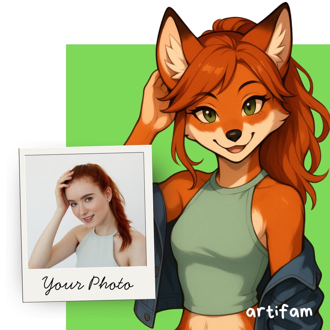 Custom Fursona Portrait | Personalized Furry Art Digital Commission ...
