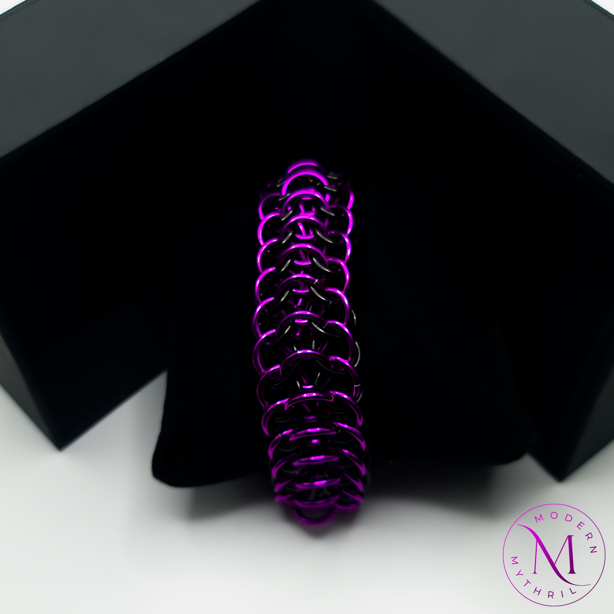 Purple Chainmail Bracelet 100% Artisan Handmade - Etsy