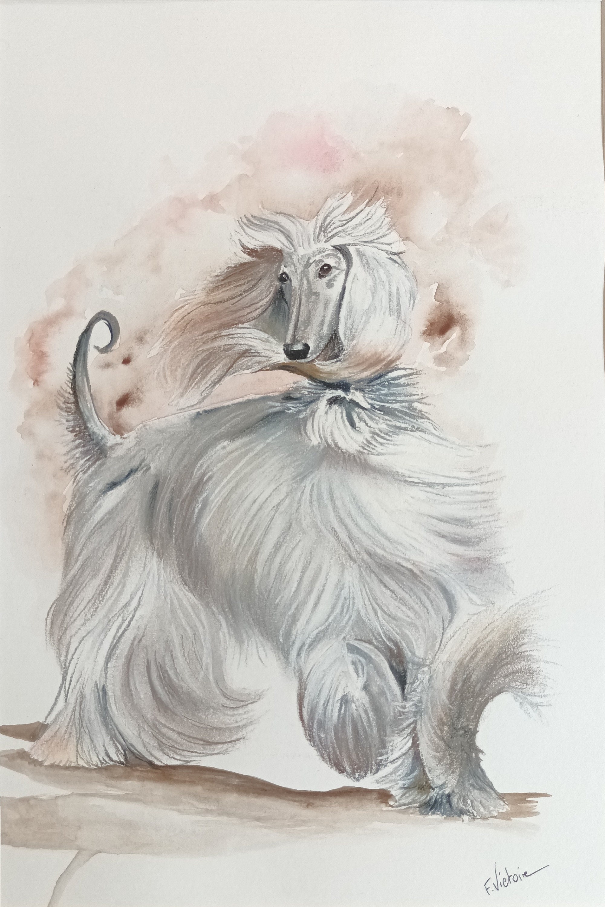 Afghan Greyhound Table - Etsy