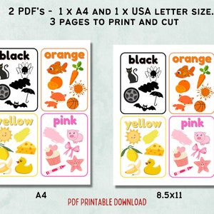 Printable Colour Flashcards: Preschool Learning (PDF) - Etsy