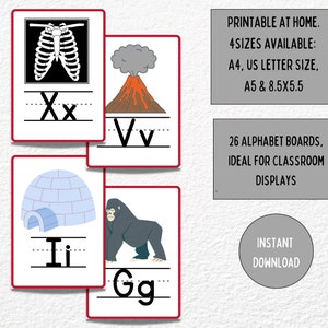 ABC Poster Pack Printable, Classroom Alphabet Display, Bulletin Board ...