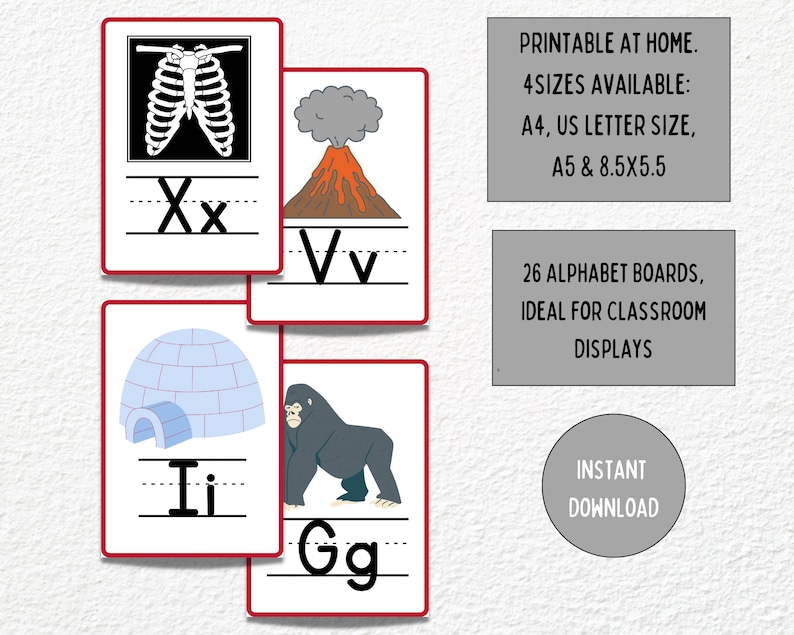 ABC Poster Pack: Classroom Alphabet Display (digital Download ...