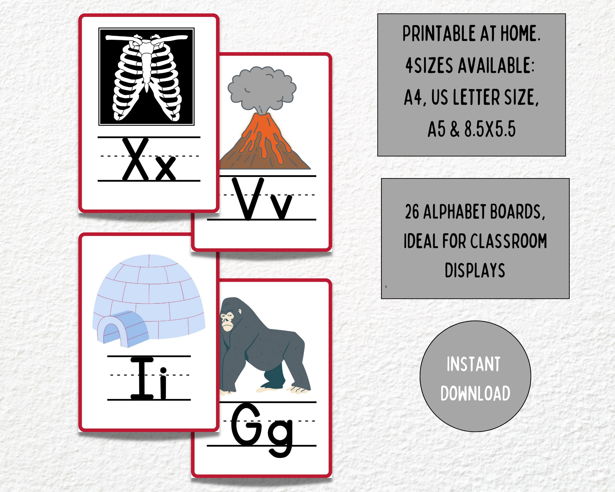 ABC Poster Pack: Classroom Alphabet Display (digital Download) - Etsy