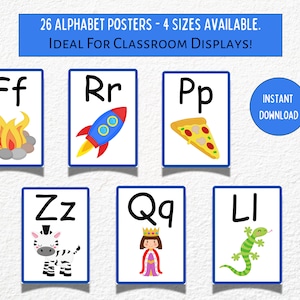 ABC Poster Pack Printable, Classroom Alphabet Display, Bulletin Board ...