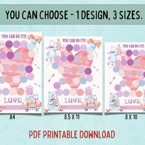 Valentines Kids Reward Chart Printable Sticker Chart Toddler - Etsy