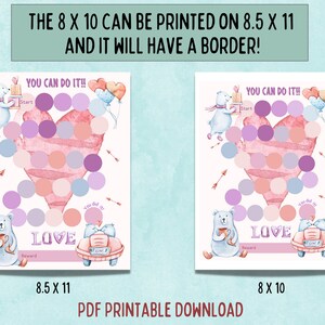 Valentines Kids Reward Chart, Printable Sticker Chart, Toddler Chore ...