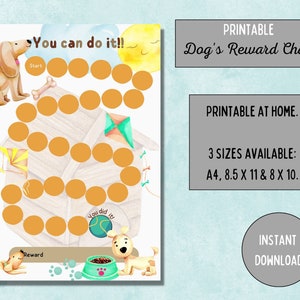 Puppy Dog Reward Chart for Kids, Behaviour Chart Printable, Chore Chart ...
