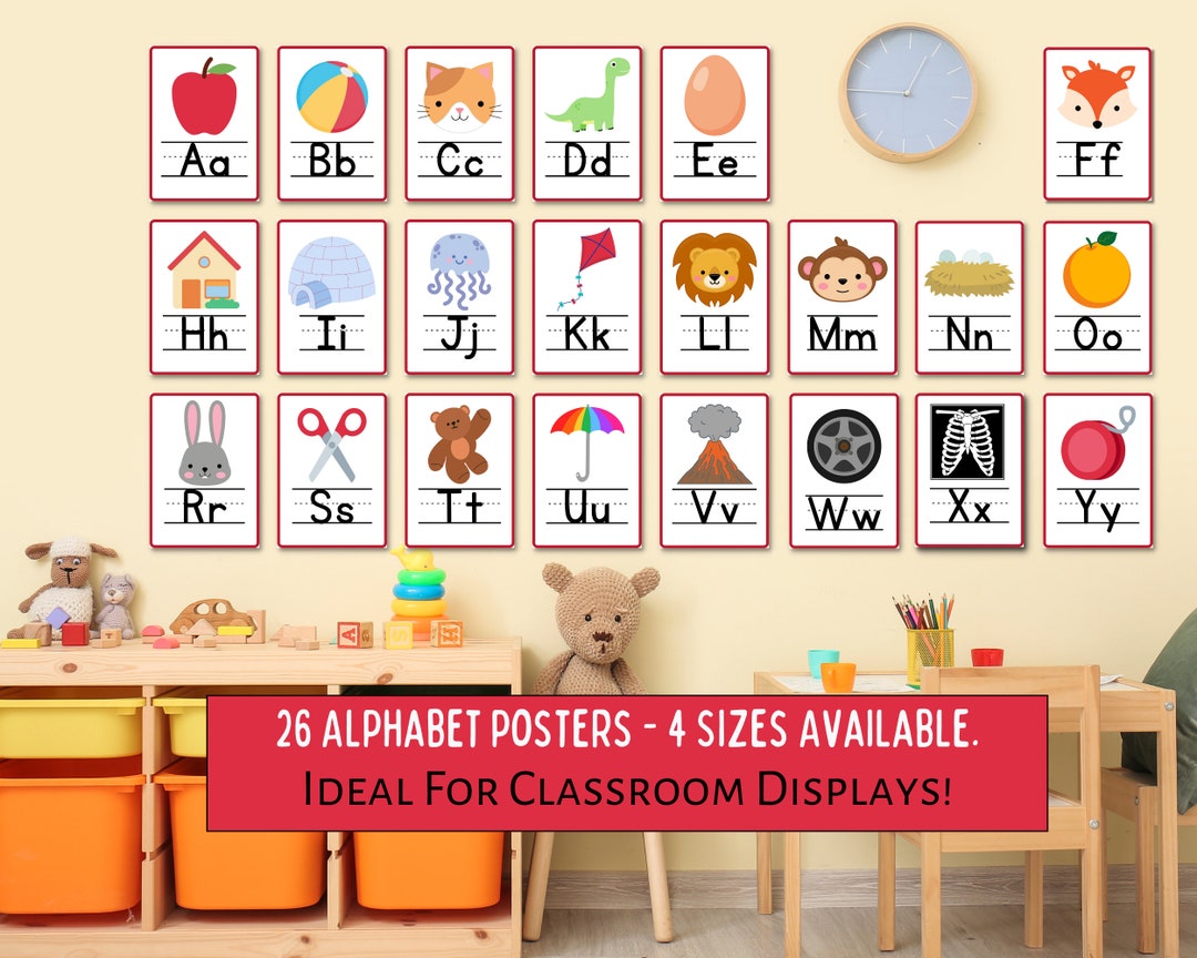 ABC Poster Pack Printable, Classroom Alphabet Display, Bulletin Board ...
