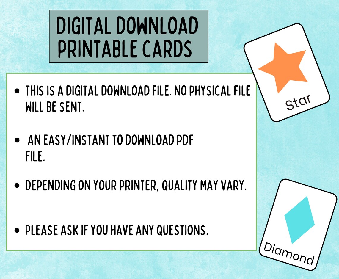 Printable Shape Flashcards, Shape Flashcards, Homeschool Flashcards ...