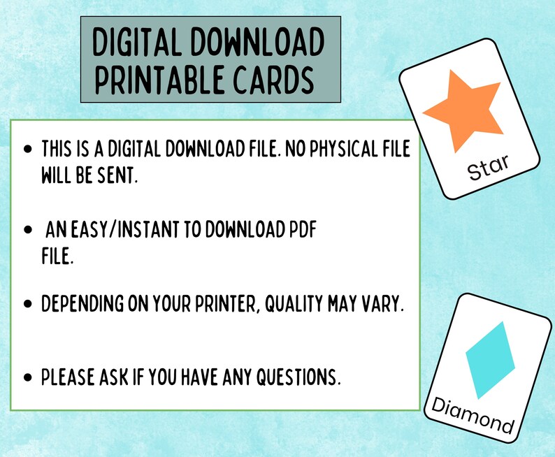 Printable Shape Flashcards, Shape Flashcards, Homeschool Flashcards ...