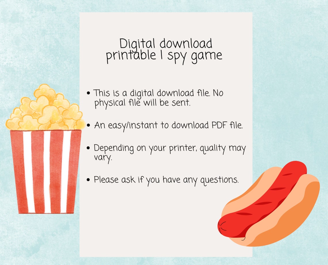 I Spy Game, Preschool Worksheets, I Spy Party Food, Kindergarten ...