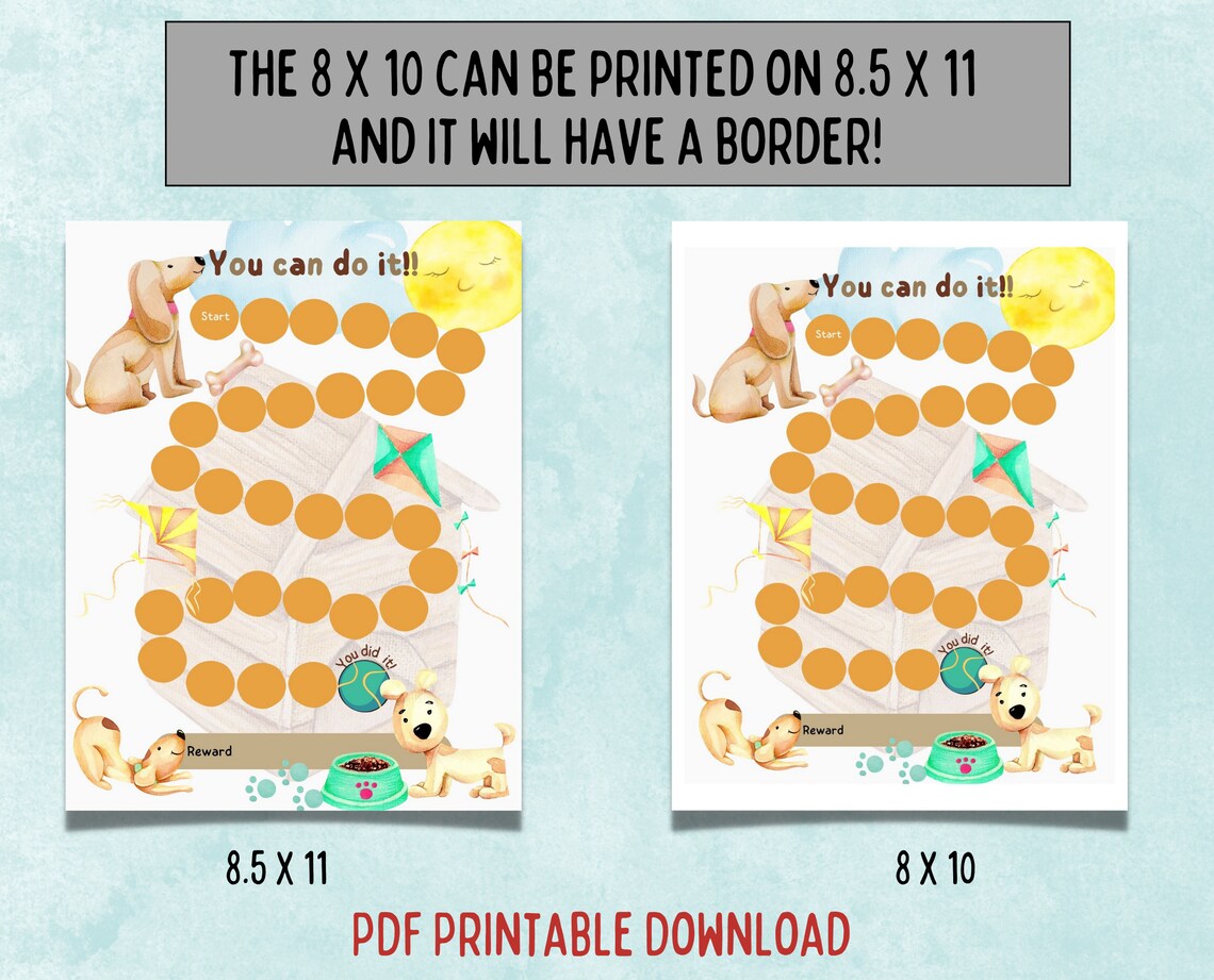 Puppy Dog Reward Chart for Kids, Behaviour Chart Printable, Chore Chart ...