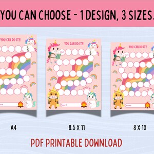 Unicorn Reward Chart: Kids Chore & Behavior Tracker (digital Download ...