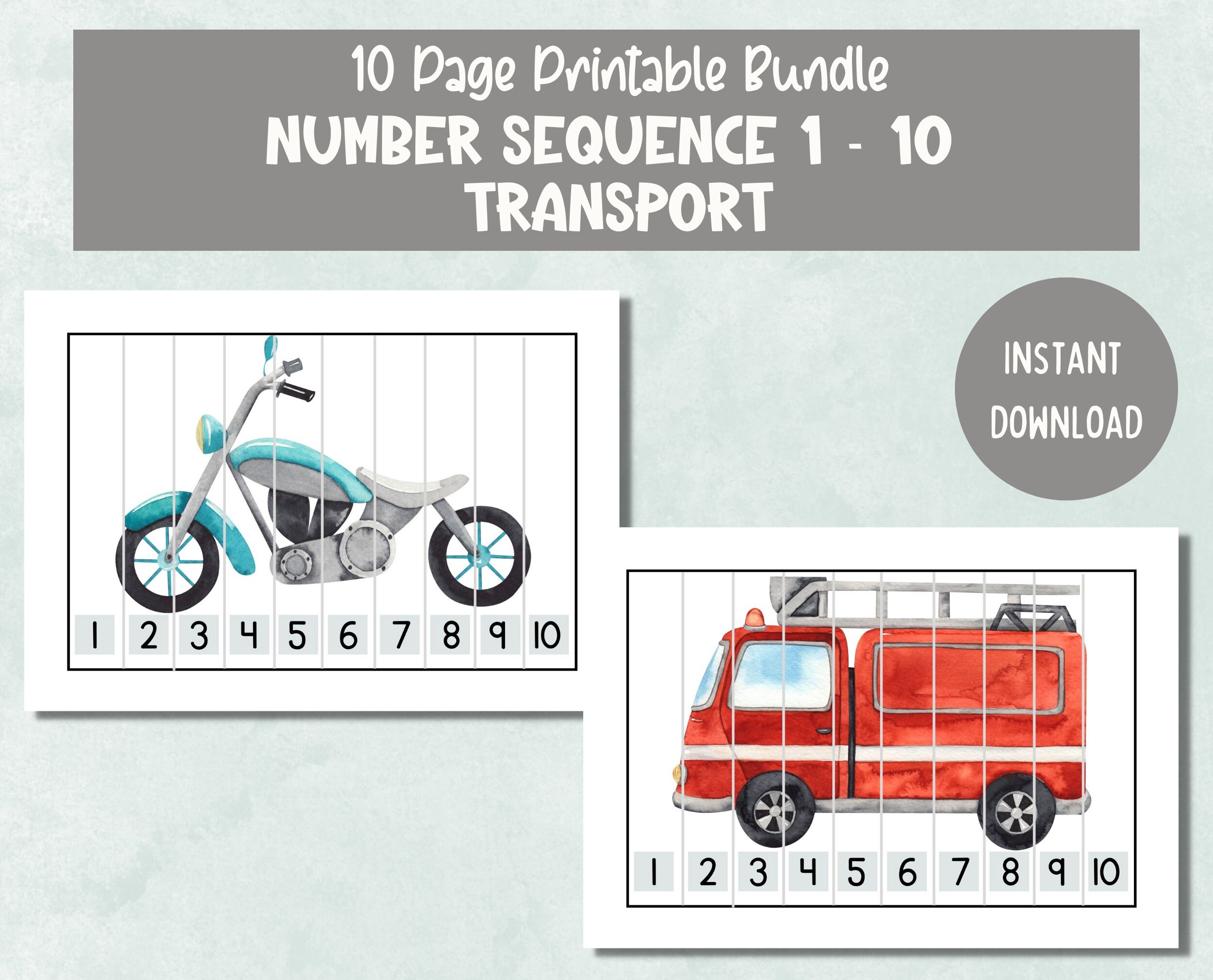 Number Sequencing Puzzles, Number Sequencing 1 to 10, Preschool ...