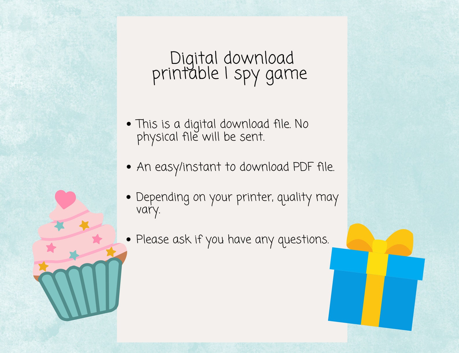 Birthday Games Bundle: I Spy & Scavenger Hunt (digital Download) - Etsy