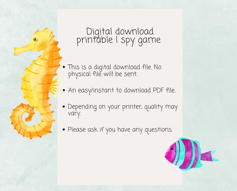 I Spy Game Printable Preschool Worksheets I Spy in the - Etsy