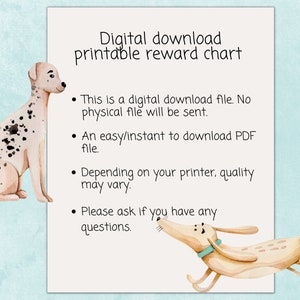 Puppy Dog Reward Chart for Kids, Behaviour Chart Printable, Chore Chart ...