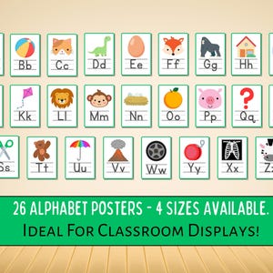 ABC Poster Pack: Classroom Alphabet Display for Teachers (digital ...