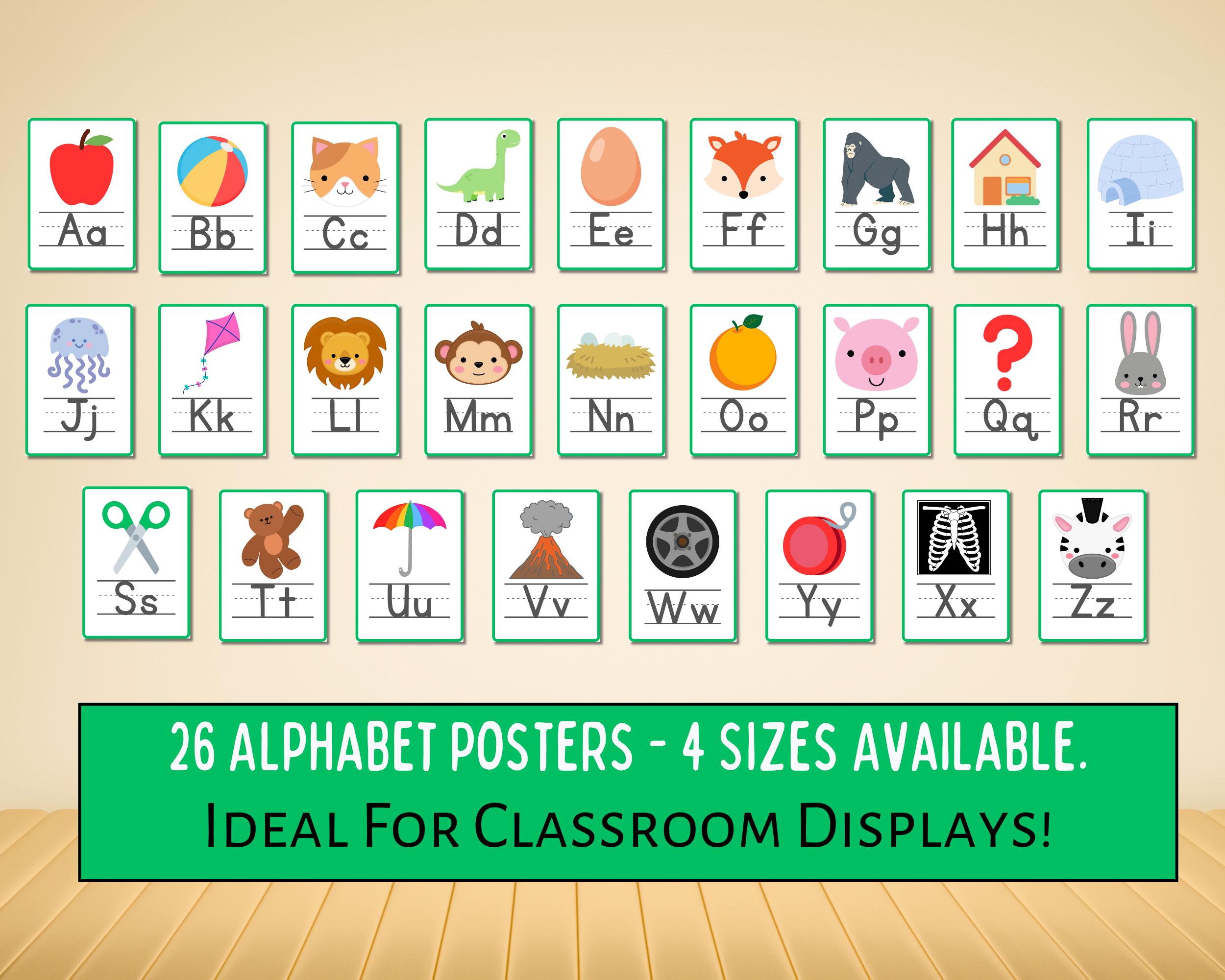 ABC Poster Pack: Classroom Alphabet Display for Teachers (digital ...