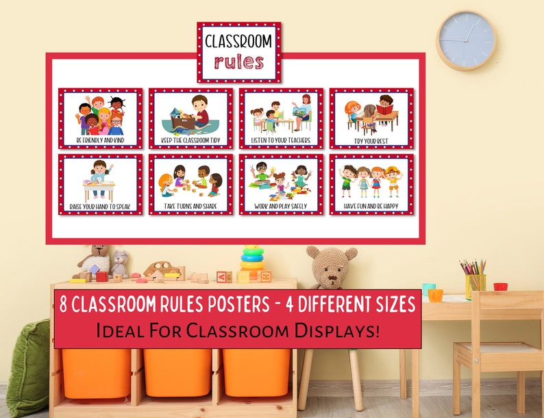 Classroom Rules Poster Pack Printable,classroom Rules Display,bulletin ...