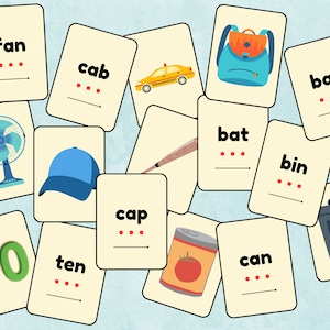 CVC Phonics Flashcards, CVC Printable Flashcards, Preschool Learn to ...