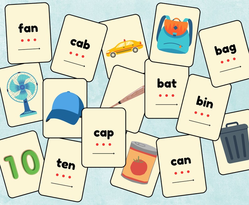 CVC Phonics Flashcards, CVC Printable Flashcards, Preschool Learn to ...