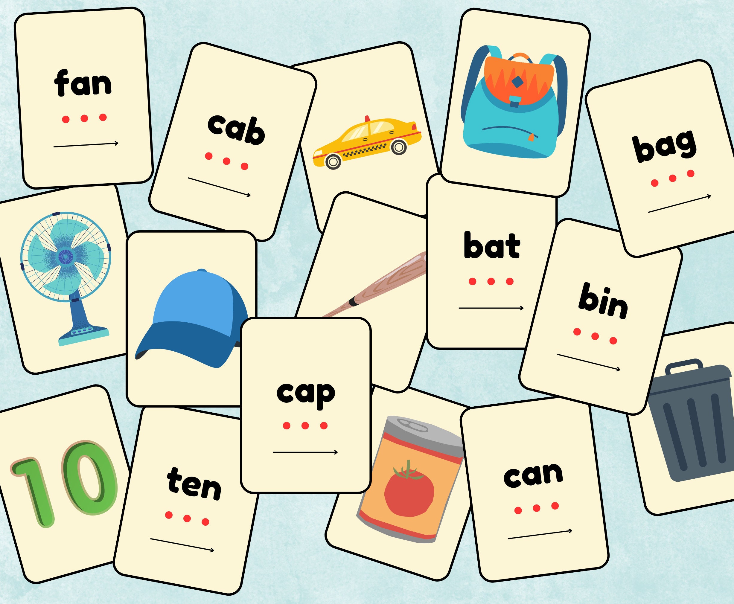 CVC Phonics Flashcards, CVC Printable Flashcards, Preschool Learn to ...