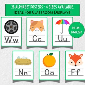 ABC Poster Pack: Classroom Alphabet Display for Teachers (digital ...