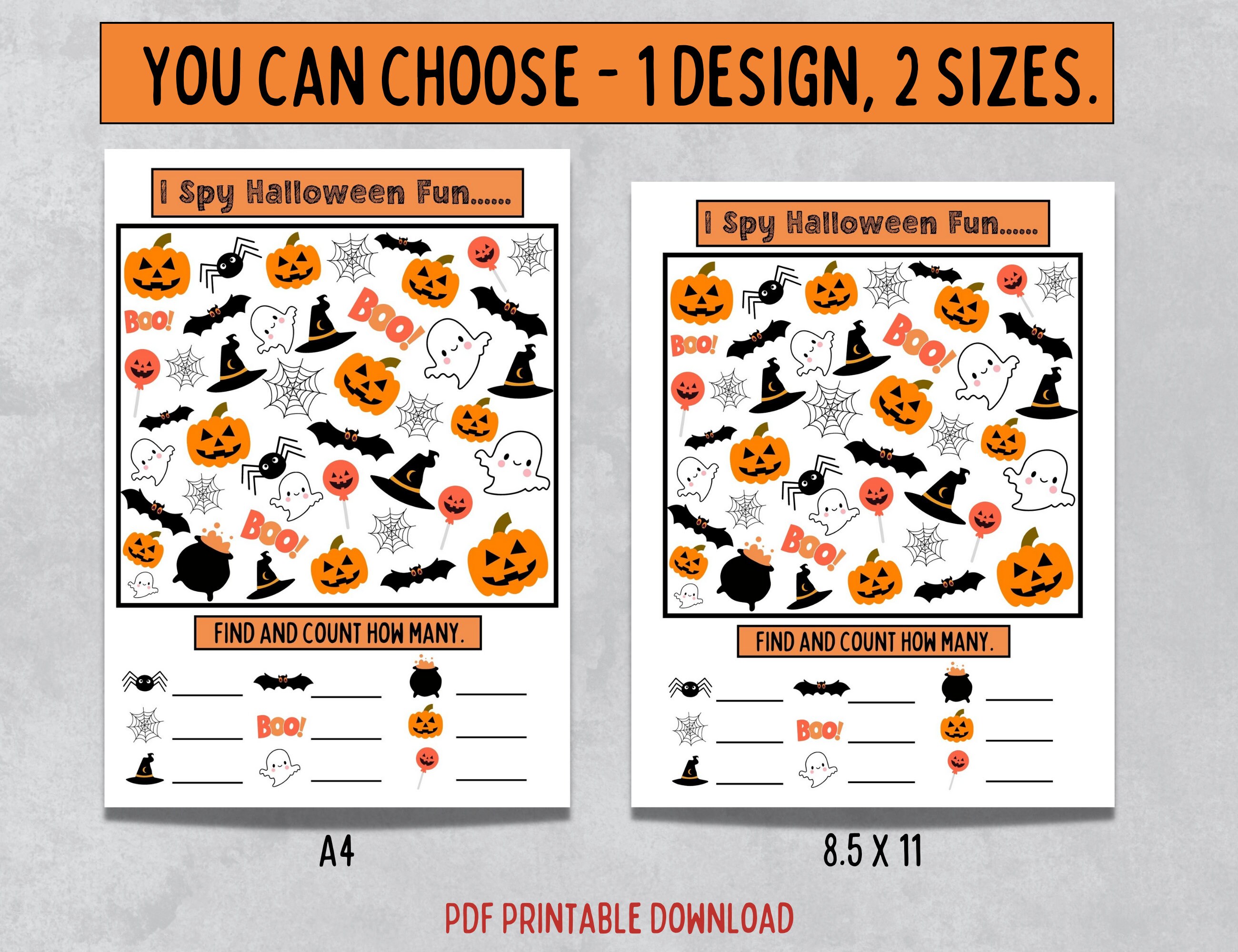 I Spy Game Preschool Worksheets I Spy Halloween - Etsy