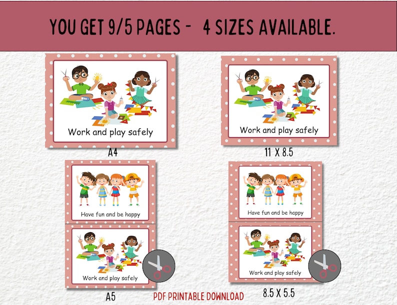 Classroom Rules Poster Set: Elementary Teacher Decor (digital Download ...