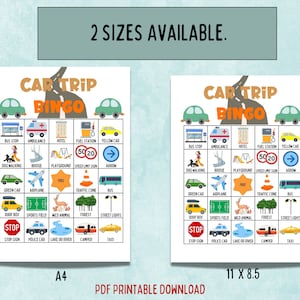 Printable Car Trip Bingo & Scavenger Hunt: Kids Road Trip Games ...