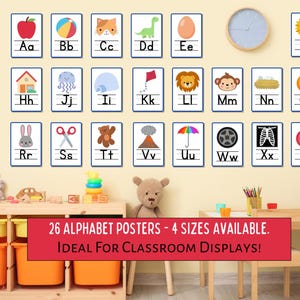 ABC Poster Pack: Classroom Alphabet Display (digital Download) - Etsy