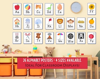ABC Poster Pack: Rainbow Classroom Alphabet Display (digital Download ...