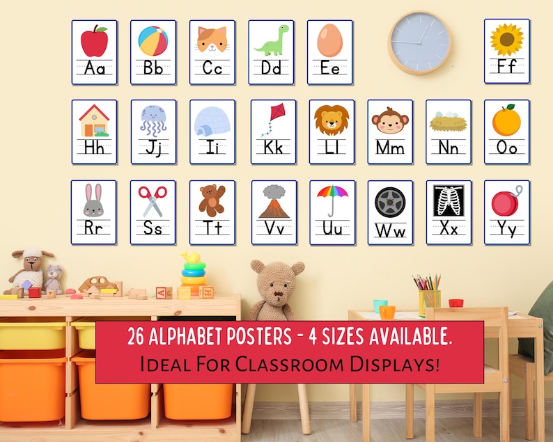 ABC Poster Pack: Classroom Alphabet Display (digital Download) - Etsy