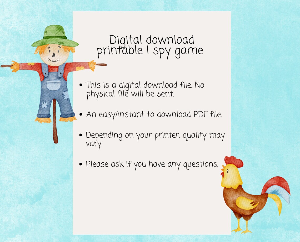 I Spy Game, Preschool Worksheets, I Spy on the Farm, Kindergarten Math ...