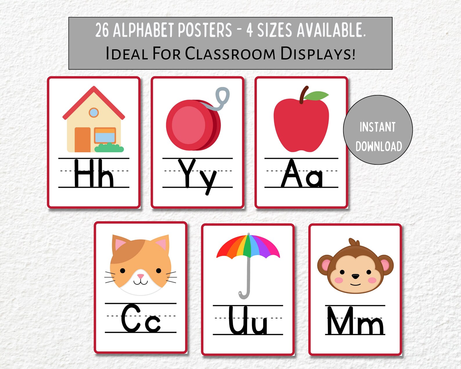 ABC Poster Pack: Classroom Alphabet Display (digital Download ...