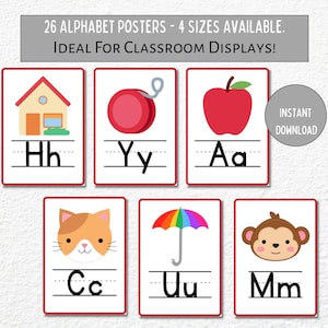 ABC Poster Pack Printable, Classroom Alphabet Display, Bulletin Board ...