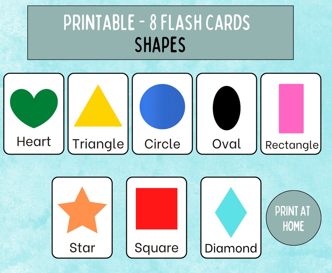 Printable Shape Flashcards, Shape Flashcards, Homeschool Flashcards ...