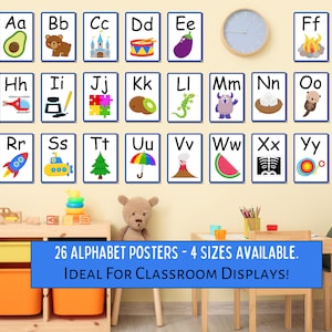 ABC Poster Pack: Classroom Alphabet Display (digital Download) - Etsy