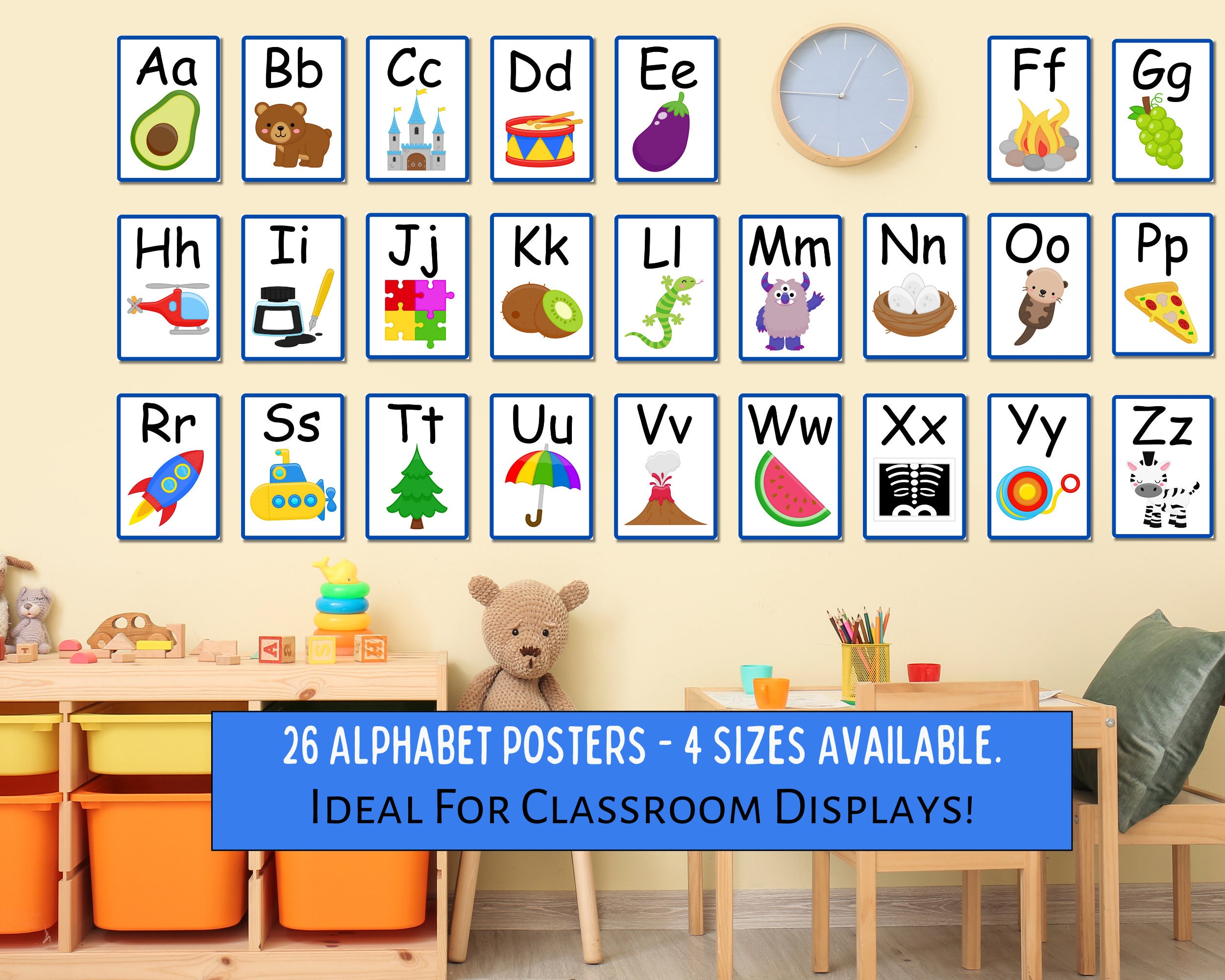 ABC Poster Pack Printable, Classroom Alphabet Display, Bulletin Board ...
