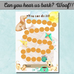 Puppy Dog Reward Chart for Kids, Behaviour Chart Printable, Chore Chart ...