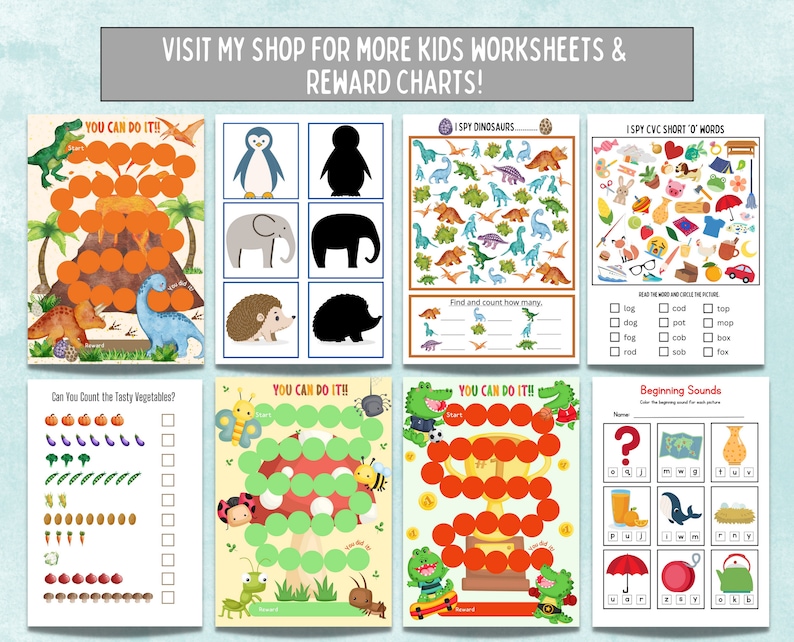 CVC Printable, CVC Worksheets, CVC Word Picture Cards, Learn to Read ...