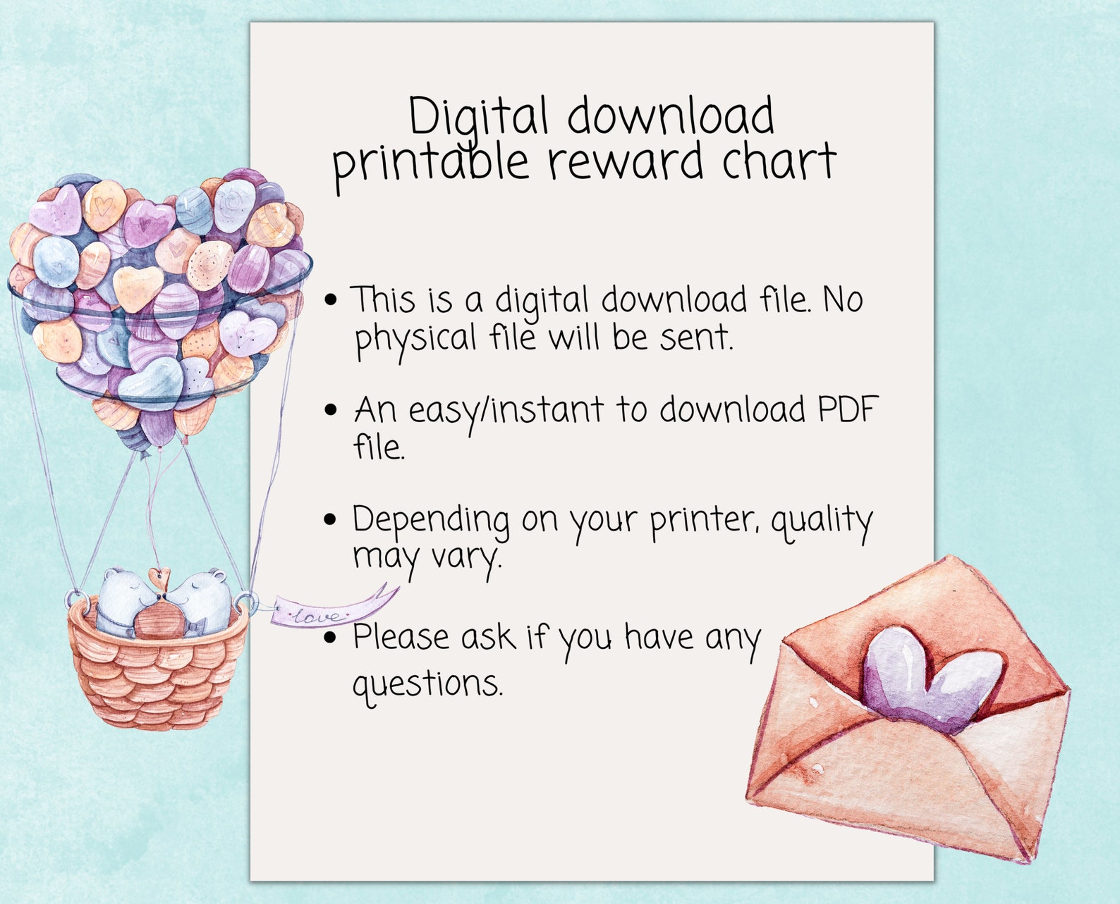 Valentines Kids Reward Chart Printable Sticker Chart Toddler - Etsy