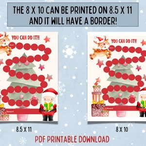 Christmas Reward Chart Printable, Sticker Chart Printable, Kids Chore ...